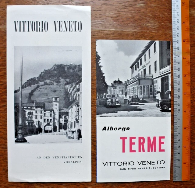 DEPLIANT BROCHURE VITTORIO VENETO Cartina in tedesco + Albergo TERME - 1956 EUR 5,00 - PicClick FR