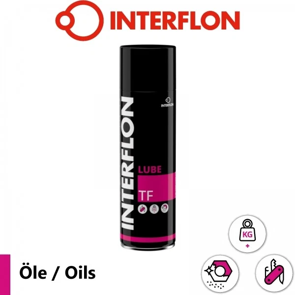 INTERFLON LUBE TF 500 ml aerosol lubrificante secco olio strisciante ...
