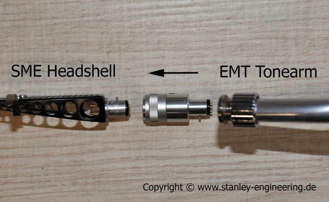 ADAPTER FOR EMT Tone-Arm -> Sme Headshell New & Exclusive By Stanley ...