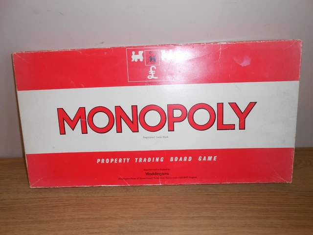 VINTAGE CLASSIC RED Box MONOPOLY BOARD GAME - 100% COMPLETE £9.95 ...