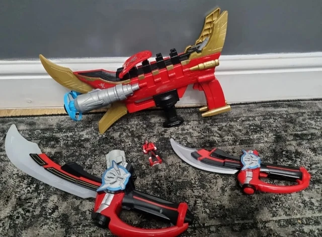 POWER RANGERS SUPER Mega Force Blaster Cannon Fully Work With Discs Red ...