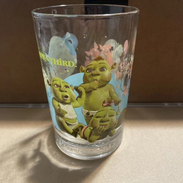 MCDONALDS SHREK THE Third Glass Cup Shrek DreamWorks 2007 Vintage ...