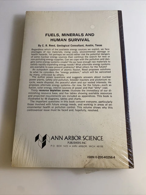 RARE ENVIRONMENTAL SCIENCE Book 📕 Fuels, Minerals And Human Survival ...
