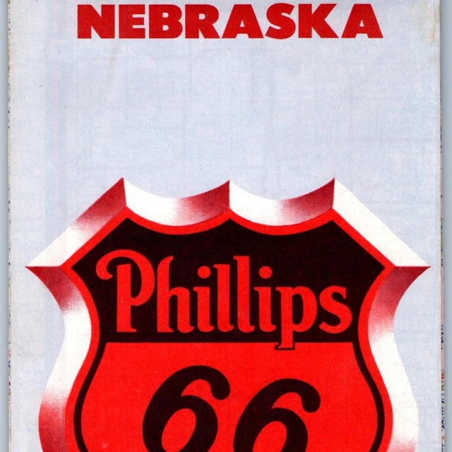 1953 NEBRASKA STANDARD Oil Highway Road Map Brochure Gas Service ...