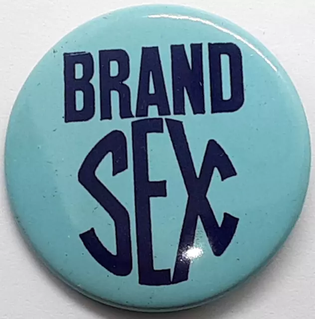 Vintage Brand Sex Button Pin Retro Hippie Sexual Revolution Counter