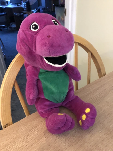 BARNEY THE DINOSAUR Universal Studios 9" Purple Plush Soft Beanie Toy ...