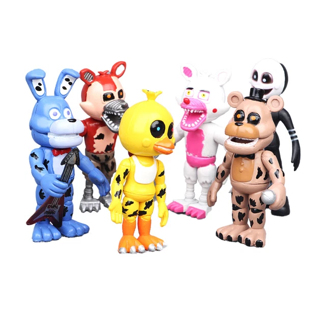 FIVE NIGHTS AT Freddy's Foxy Bonnie FNAF 6 PCS Action Figure Kids Toy ...