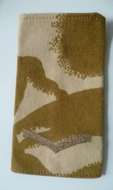 BRITISH ARMY DESERT Camo Lance Corporal Rank Slides Epaulette 106x60mm ...
