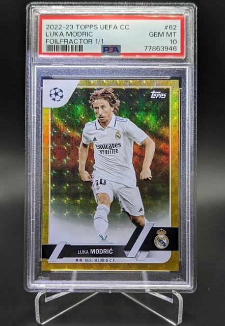 2022-2023 TOPPS UEFA CC Luka Modric SUPERFRACTOR 1/1 PSA 10 Real Madrid ...
