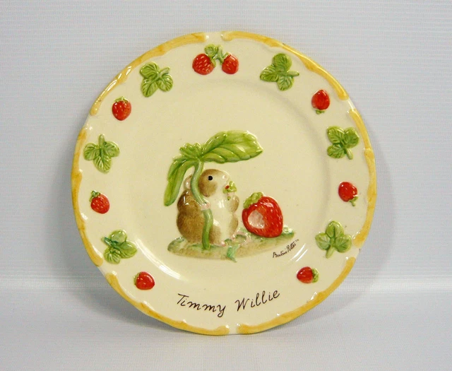 BEATRIX POTTER 'TIMMY Willie & Strawberry' Border Fine Arts Plate A5865 ...