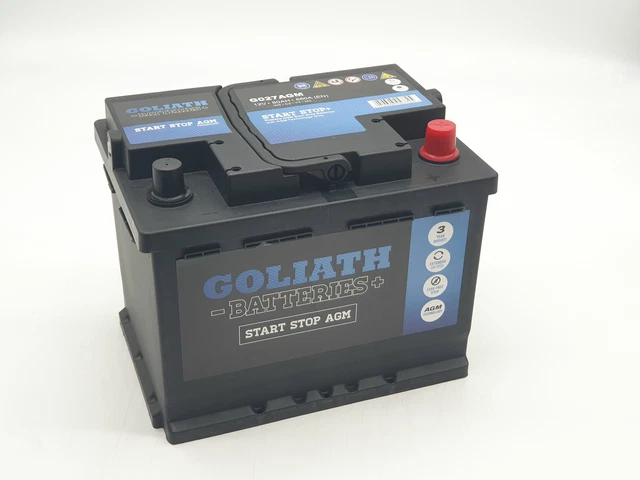 GOLIATH G027AGM 60AH 680A Start Stop Battery - 3 Year Warranty £110.98 ...
