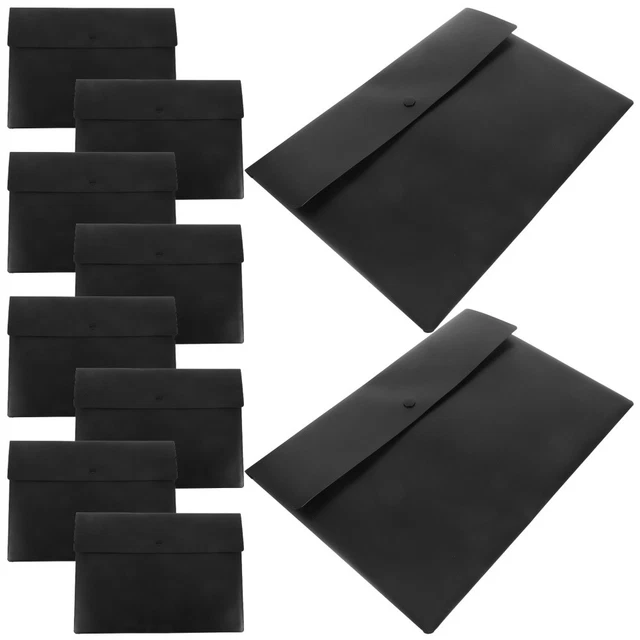 10 PCS FORMAL Document Folder File Plastic Folders Pocket Snap Button ...