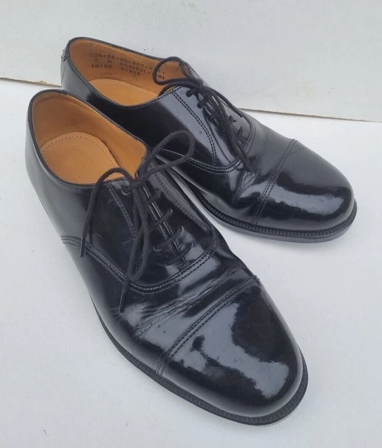 BRITISH ROYAL NAVY Issue Black Parade Shoes With DMS Sole Various Sizes ...
