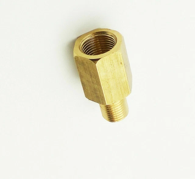 M10X1 MALE TO 3/8''UNF Female Reducer Oil Pressure Gauge Adapter Brass ...