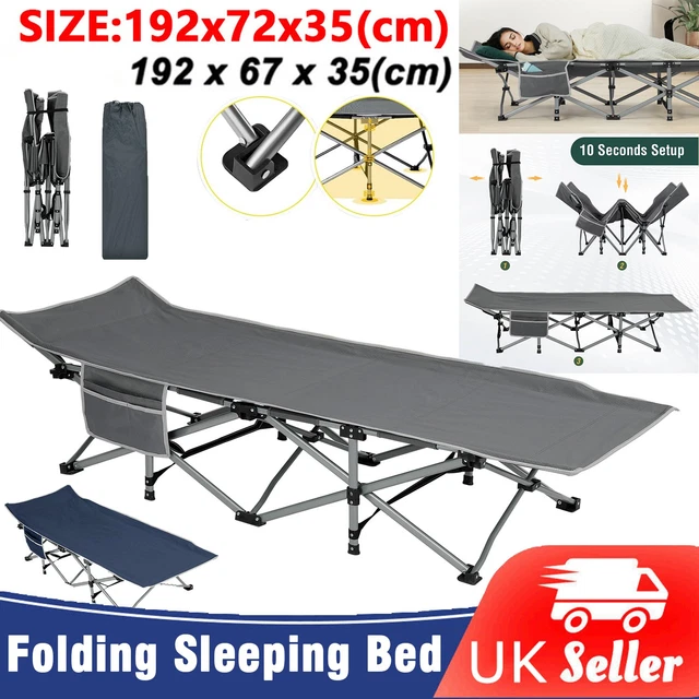 SINGLE FOLDING SLEEPING Cot Guest Bed Outdoor Portable Camping Cots w ...