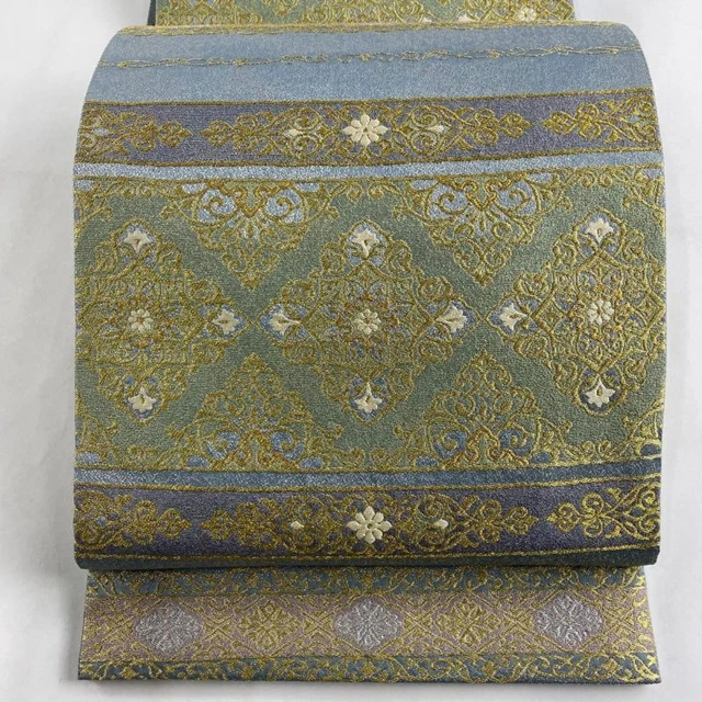 HANAMON SILK FUKURO Obi Japanese Kimono Rokutsu Masterpiece Rare $379. ...