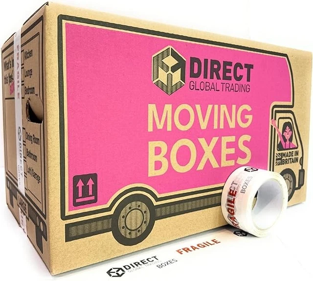 25 STRONG LARGE Cardboard Storage Packing Moving House Boxes with ...