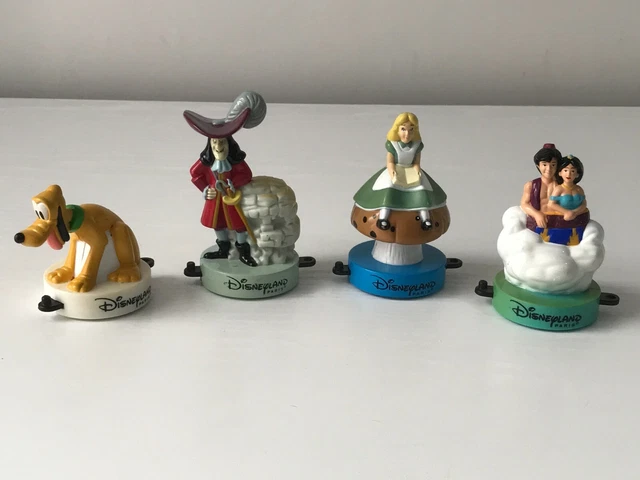 MCDONALDS DISNEYLAND PARIS TRAIN STAMPER TOYS 1999 ALADDIN,ALICE ...