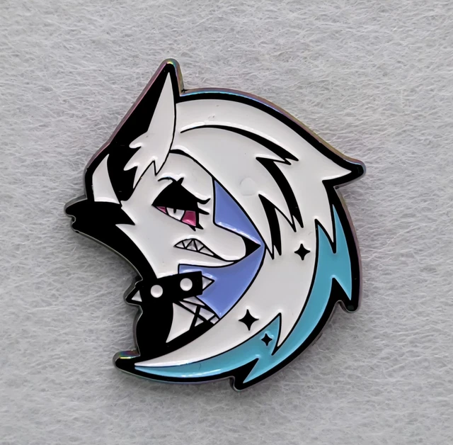 HELLUVA BOSS LOONA Rainbow Plated Pin Vivziepop Sharkrobot Shark Robot ...