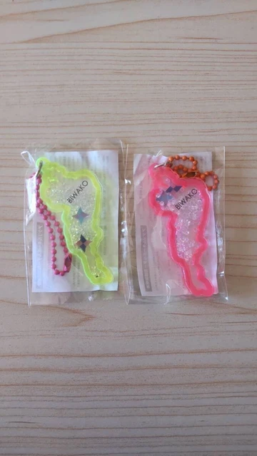 LBKE BIWA ACRYLIC KeychaAiTsuchiyama Shuriken YelPink 2 BiwBKo OD EUR ...