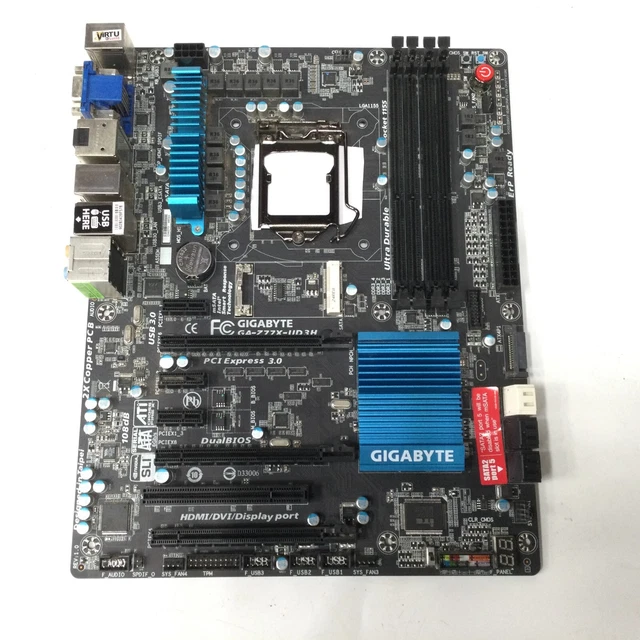 GIGABYTE GA-Z77X-UD3H MOTHERBOARD ATX LGA 1155 DDR3 HDMI DP DVI USB3.0 ...