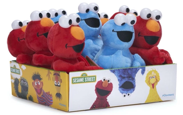 NEW OFFICIAL POSH Paws 8" Sesame Street Elmo And Cookie Monster Soft ...