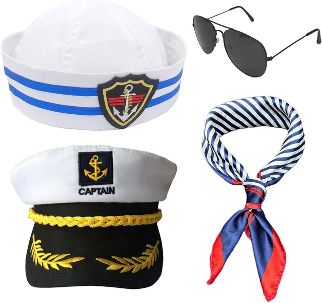 CAPTAIN SAILOR SET 4Pcs Navy Sailor Costume Dress Up Party Costume for ...
