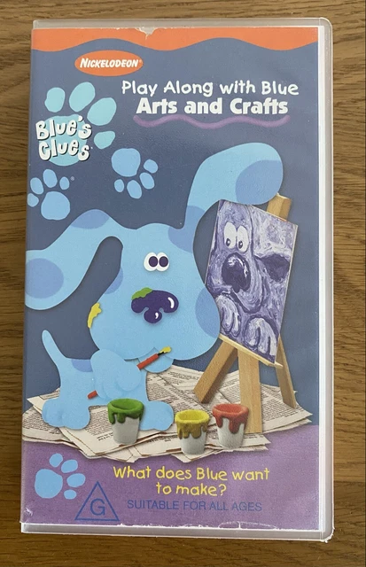 BLUE'S CLUES VHS Arts & Crafts Video Blues Nickelodeon TESTED FreePost ...