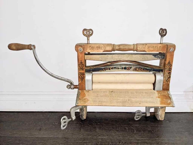 ANTIQUE LAUNDRY CLOTHES Wringer Washing Machine Washer Roller Dryer $75 ...