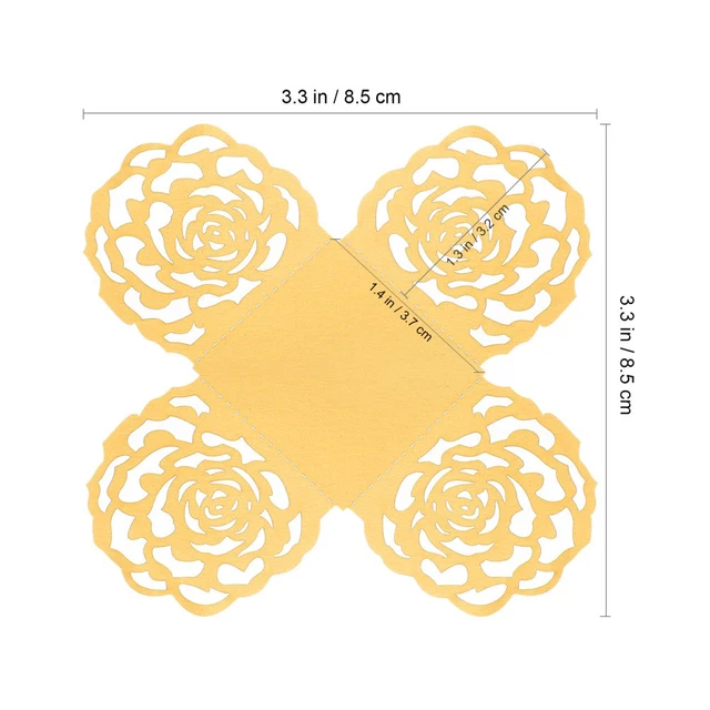 100 PCS TRUFFLE Wrappers Rose Candy Bar Chocolate Wrapping Cup Liner ...