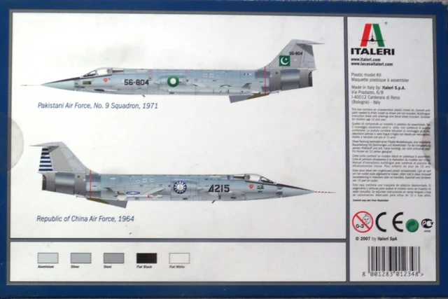 NEW-F-104 A/C STARFIGHTER-ITALERI:1234-SC:SC:1/72- 23.1cms(L)+DECAL ...