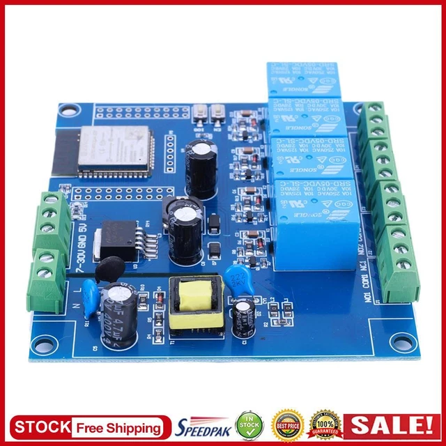 4 CHANNEL ESP32 ESP32-WROOM-32E Development Board Relay Module Relay ...