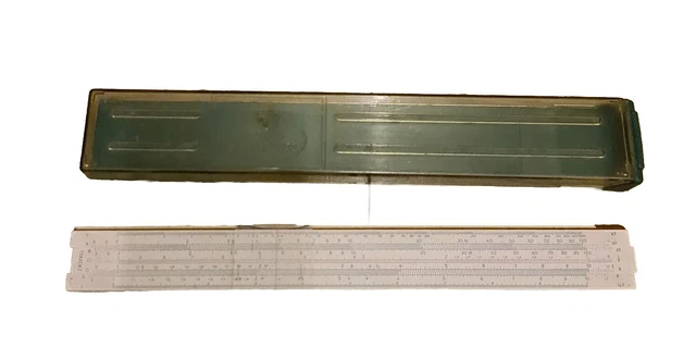 VINTAGE 1960S BOXED A.W.FABER-CASTELL1/87 RIETZ SLIDE RULER MADE IN ...