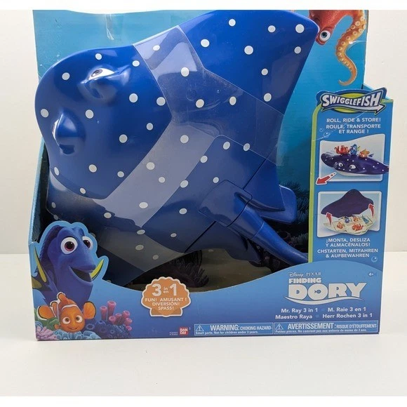 DISNEY PIXAR FINDING Dory Mr. Ray 3-in-1 Swigglefish Playset Bandai ...
