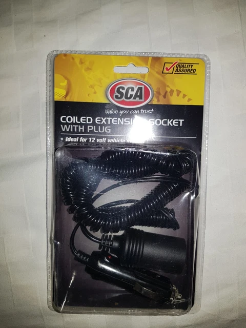 SCA - 3 metre - 12v DC coiled extension socket with plug $15.00 ...