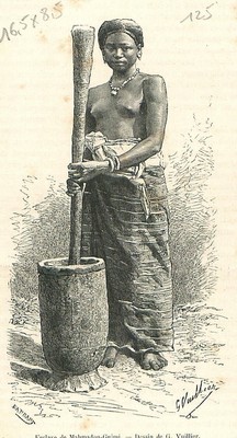 SLAVE OF FULAH in the village of Kandenbel in Guinea Africa ENGRAVING ...