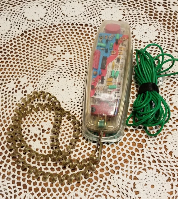 UNISONIC CLEAR SEE Through 80s Vintage Retro Push Button Phone Model ...