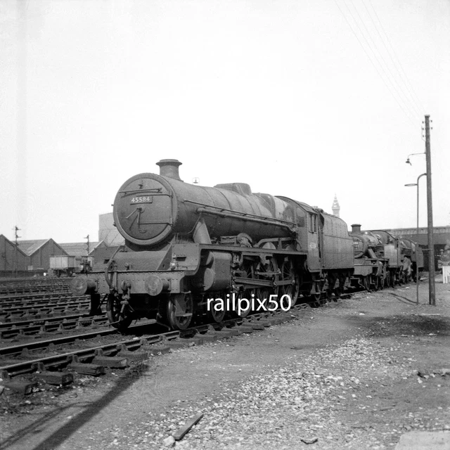 ORIGINAL LARGER RAILWAY NEGATIVE RA62. Jubilee steam loco 45584 ...