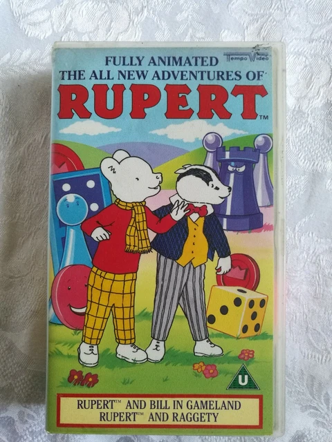 RUPERT BEAR VHS Rupert and Bill in Gameland & Rupert and Raggety video ...