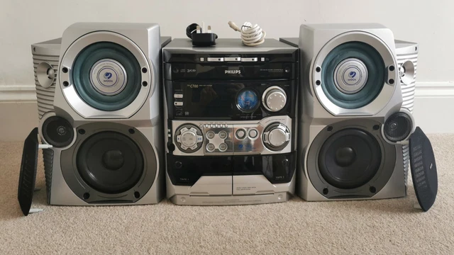 PHILIPS FW-C700 WOOX Mini HiFi Component Shelf Stereo System - CD, FM ...