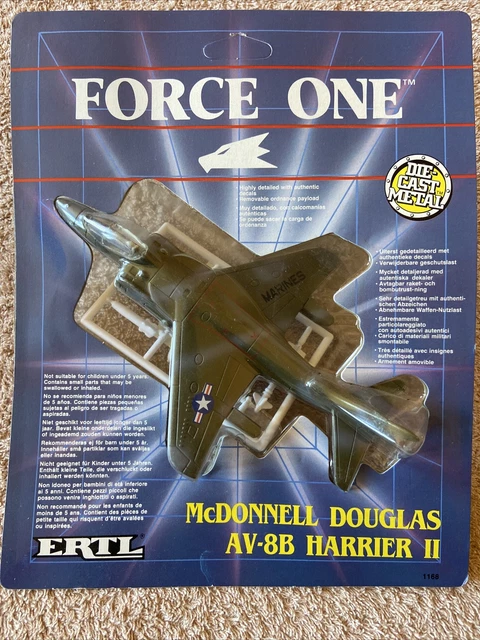 MAQUETTE AVION MÉTAL USA 1989 ERTL Force One MCDONNELL DOUGLAS AV-8B ...