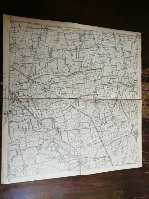 CARTA D'ITALIA MAPPA Cartina 1895 Melzo Vignate Rodano Liscate Merlino ...