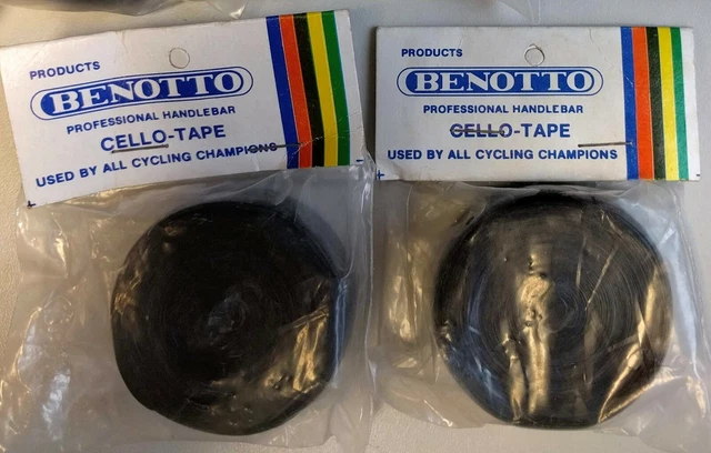 GENUINE NOS BENOTTO Handlebar Cello Tape Black Two Single Rolls £51.68 ...