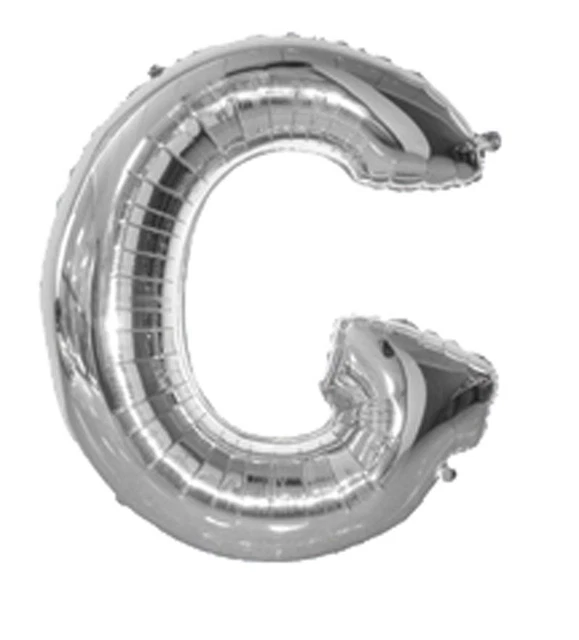 LETTRE BALLON FEUILLE G à Gonfler Anniversaire D'Enfant Argent EUR 2,76 ...