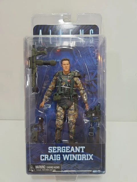 RARE NECA ALIENS Sergeant Craig Windrix Marine Series 2 Action Figure £ ...