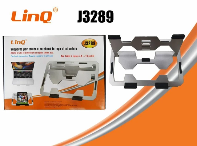 SUPPORT BASE ADAPTABLE en Aluminium Pour PC Portable Tablette Linq ...