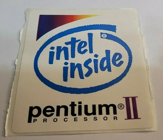 INTEL INSIDE PENTIUM II PROCESSOR LARGE CARTON STICKER Decal NEW APX 3 ...