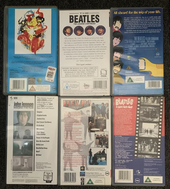 THE BEATLES VHS Video Tapes Bundle X6 £13.97 - PicClick UK