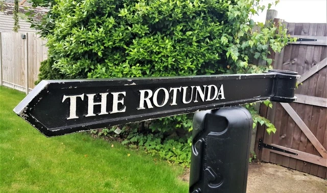 ORIGINAL VINTAGE LONDON Signpost Street Direction Sign "THE ROTUNDA" £ ...