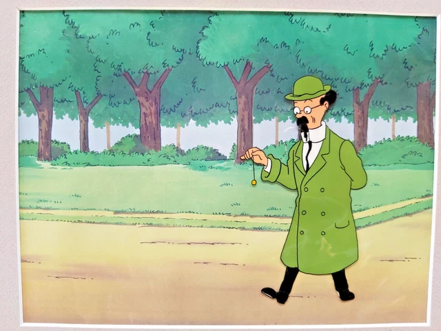 CELLULOID ORIGINAL AVEC fond STUDIO ELLIPSE HERGE, Tintin, Professeur ...